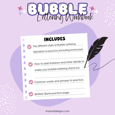 How to create bubble letters for beginners – Vial Designs
