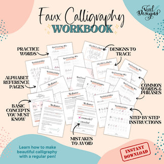 Learn how to make calligraphy using a regular pen – Vial Designs