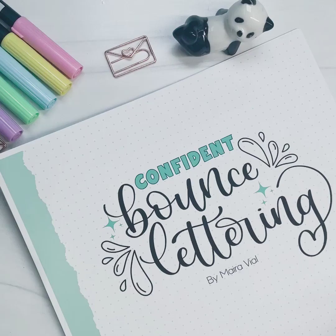 Confident Bounce Lettering Workbook for Beginners – Vial Designs